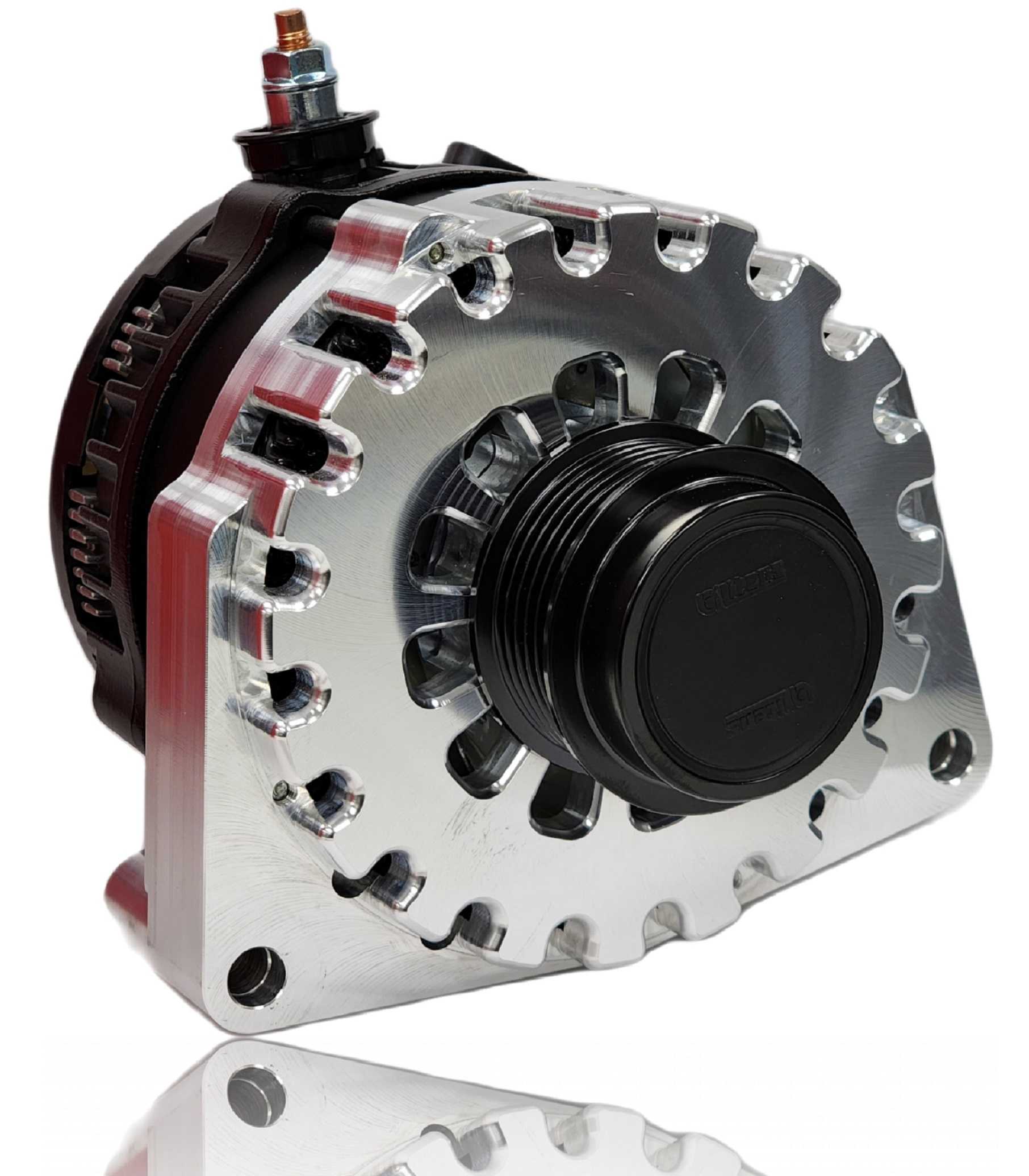 E Series Billet 250 Amp Racing Alternator For C7 Corvette - Machined ...