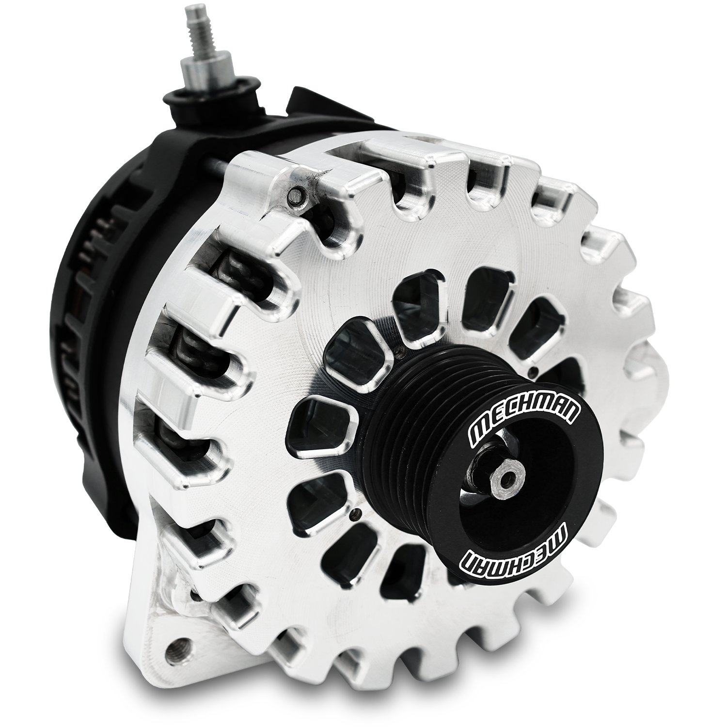 Mechman 400 Amp Machined Billet Alternator for Nissan & Infiniti 3.5L ...