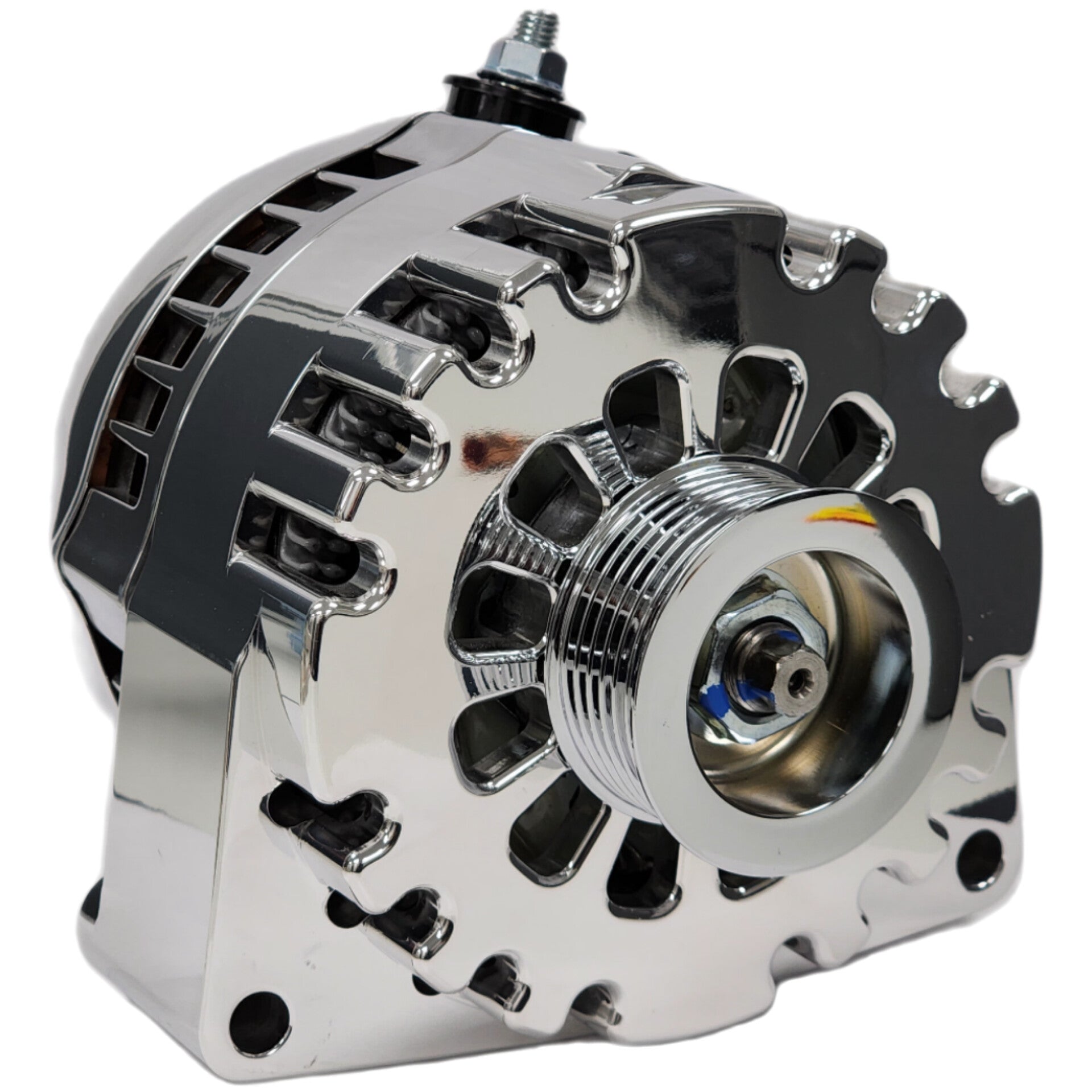 One wire high output 240 amp chrome billet alternator GM LS engine swap ...