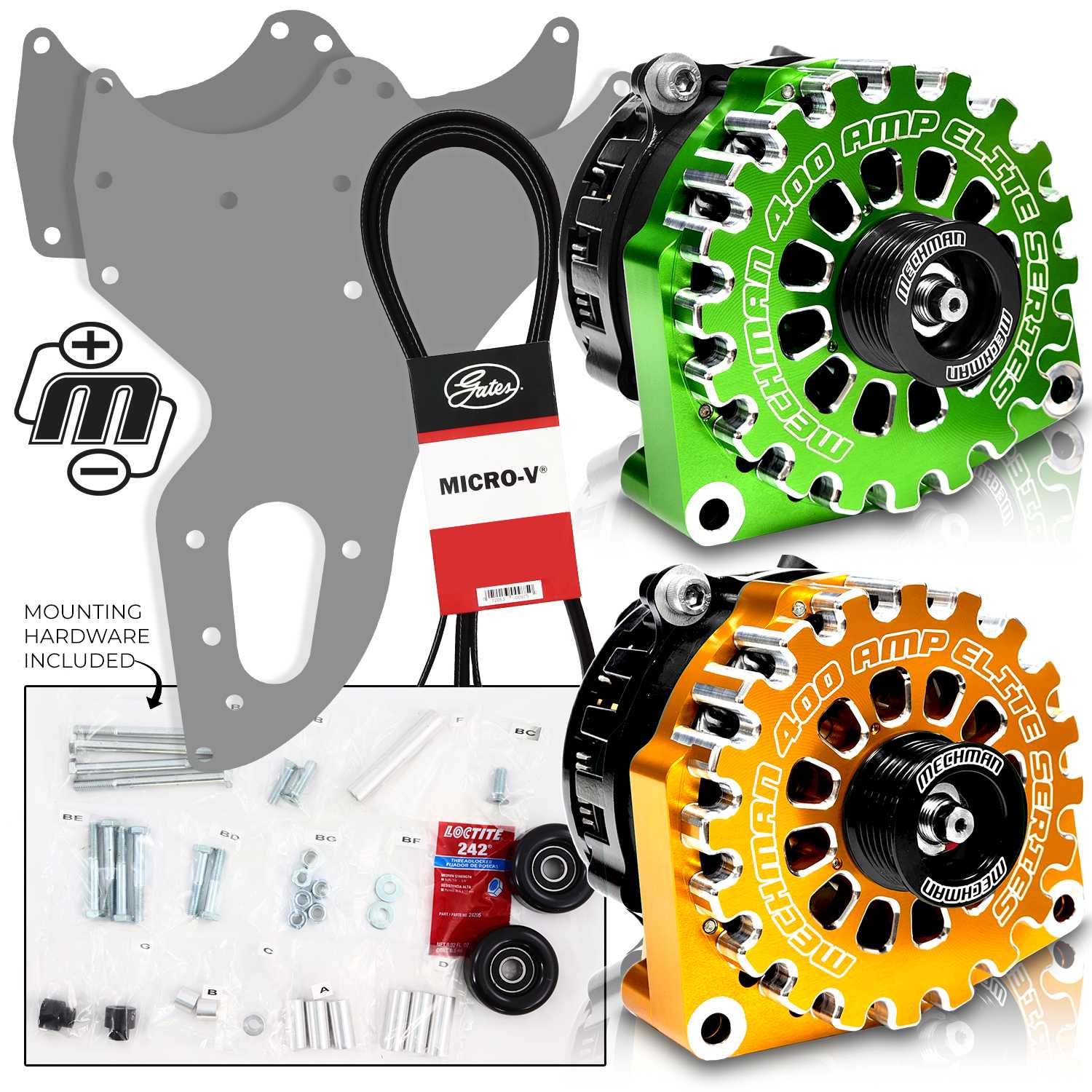 Mechman 800 Amp Mix Match Color Dual Alternator Kit for 1999 - 2004 GM ...