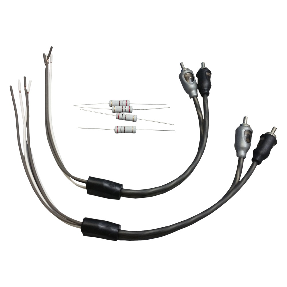 UW-1 - Amplifier Hi-Level Speaker Lead to RCA Adapter + Dummy Resistor ...